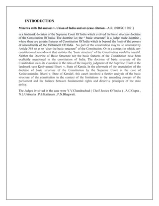 Minerva mill case ltd | PDF