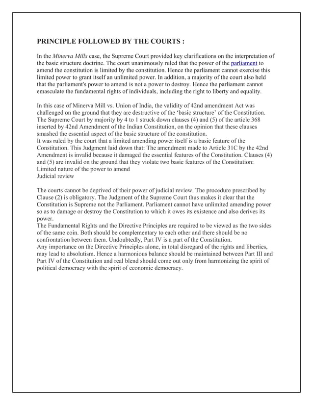 Minerva mill case ltd | PDF