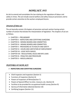 Mines act | PDF