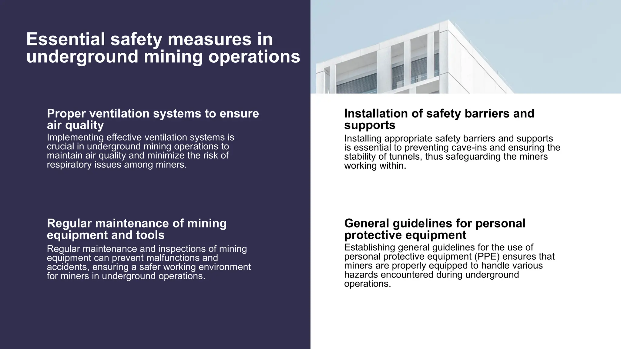 Comprehensive guidelines for effective mining safety measures | PPTX