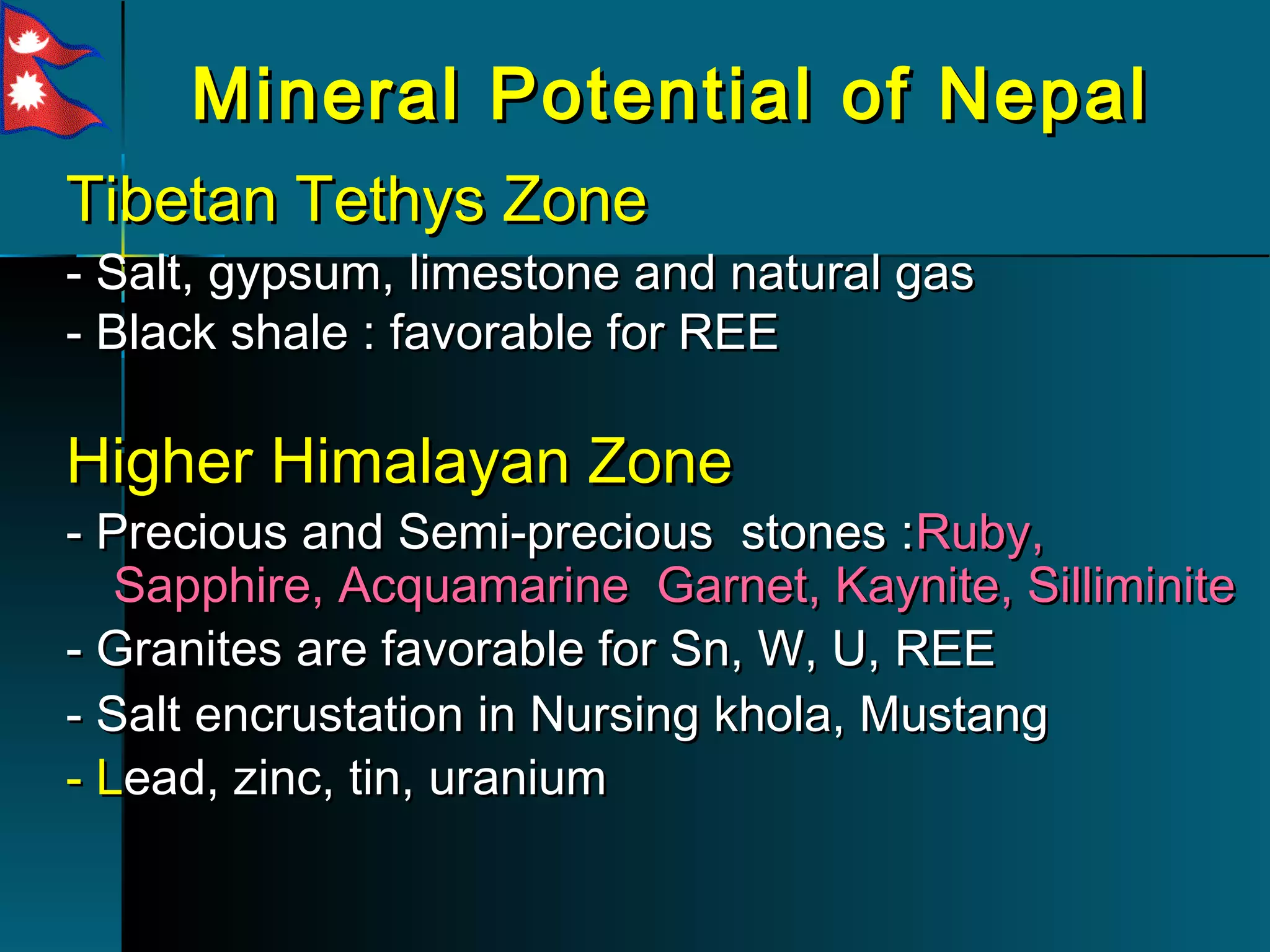 Mines and Minerals in Nepal | PPT
