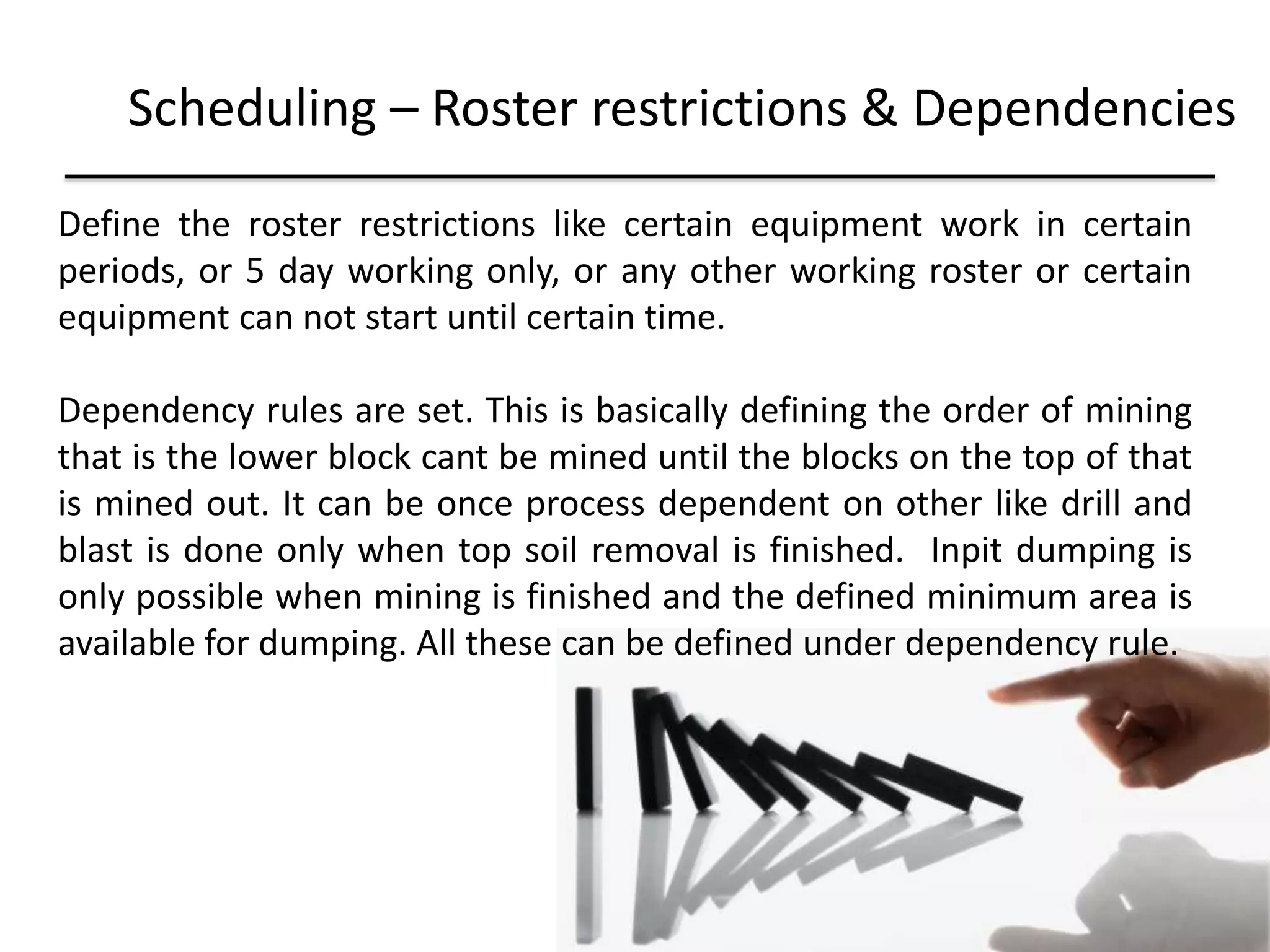 Mine scheduling process | PPTX