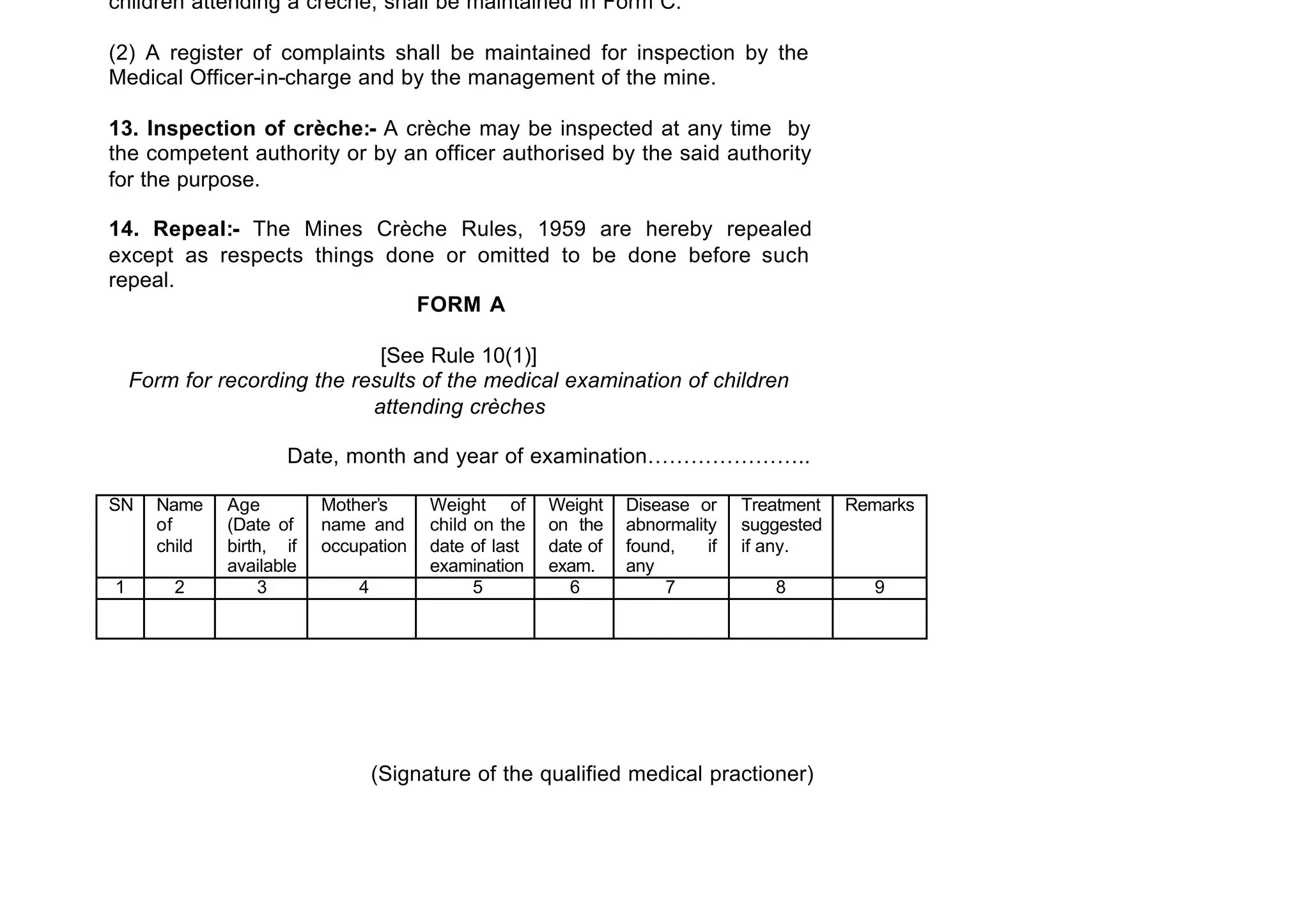 Mines Creche Rules: Legislation, 1966.pdf