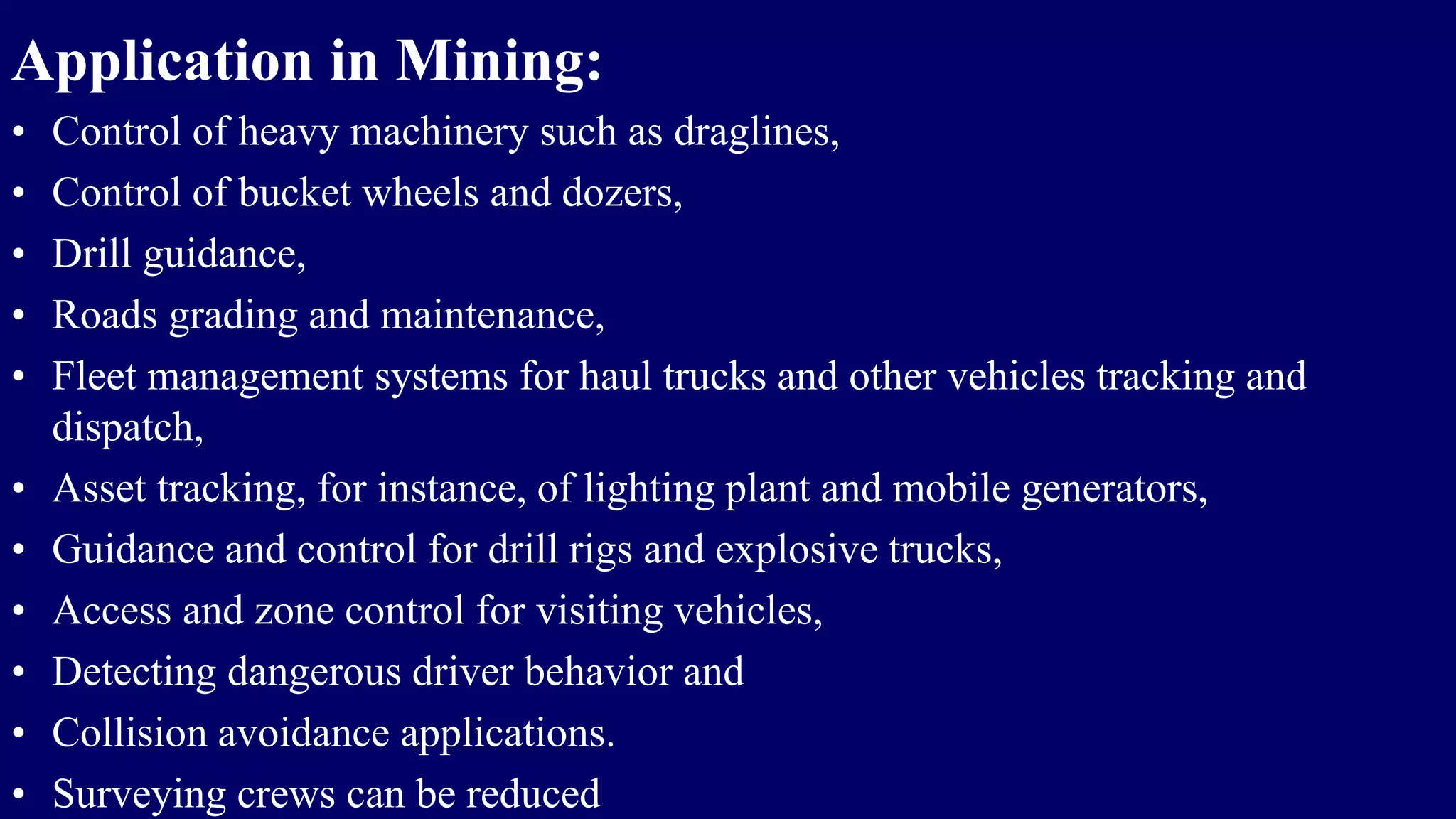 gps system and application in mining | PPTX