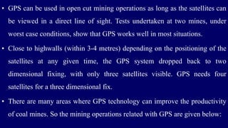 gps system and application in mining | PPTX