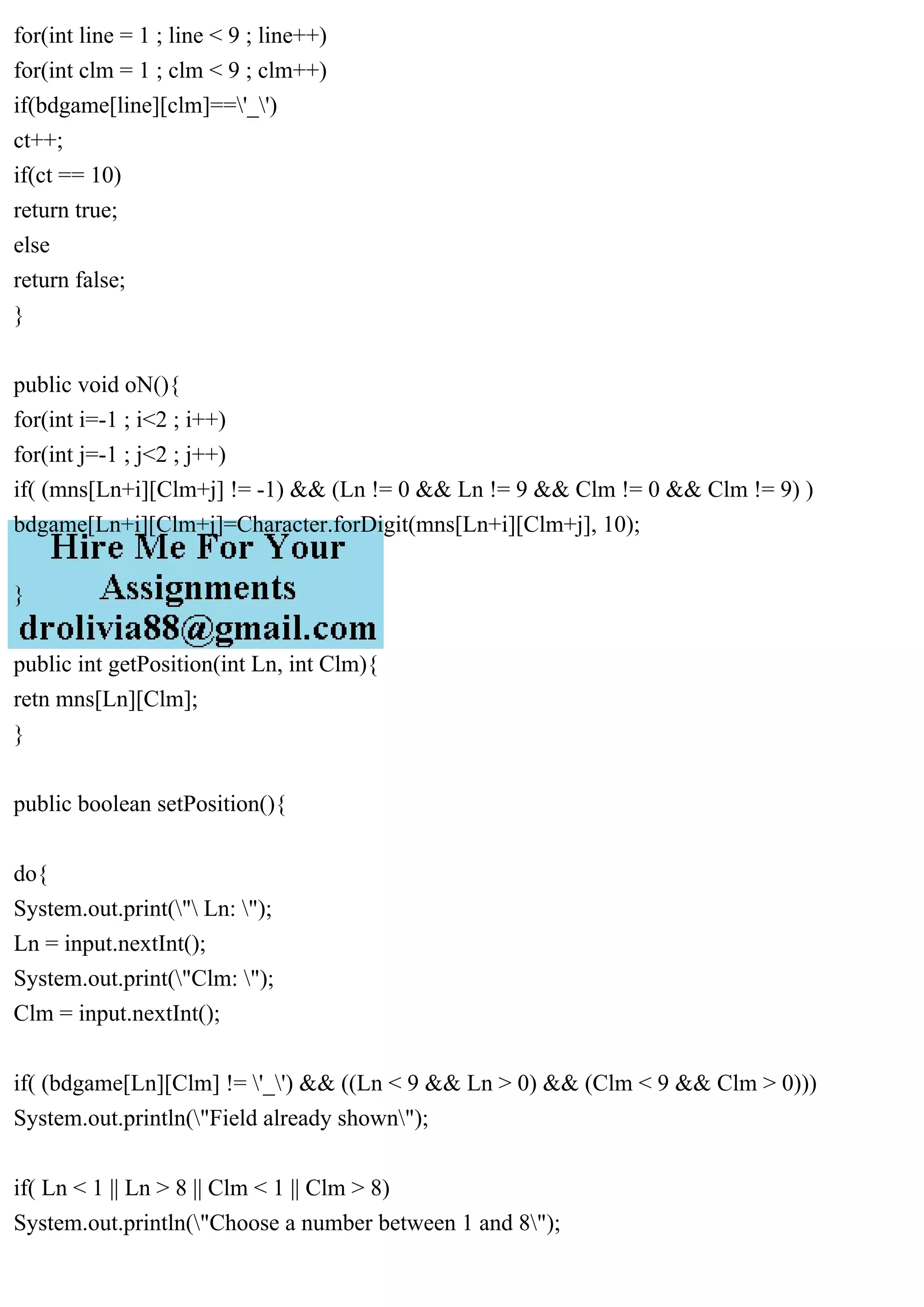 MineSweeper.java public class MS { public static void main(Strin.pdf | Programming Languages ...