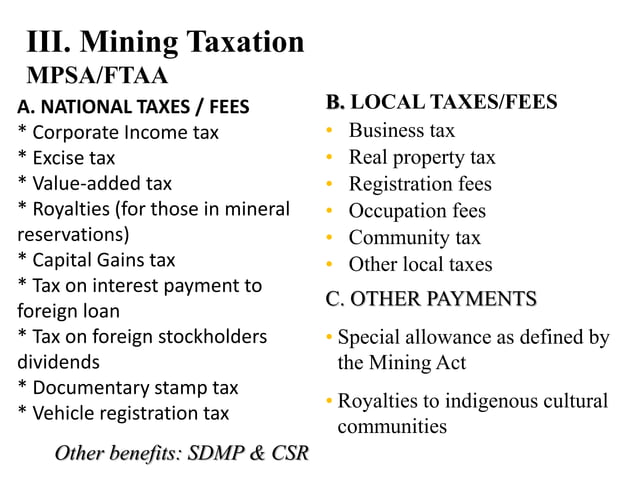 Mining taxation and regulations, Philippines | PDF | Commodities | Economy