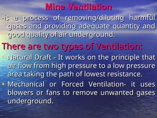 Mine Ventilation.by engr felix t. timbal.ppt