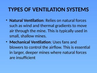 MINE VENTILATION PROJECT 3RD SEM-1.pptxm | PPTX