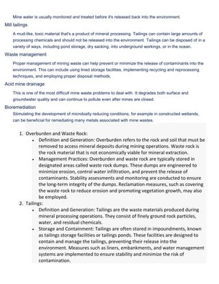 MINE WASTE MANAGEMENT COMPLETE NOTES . IITBHU.docx