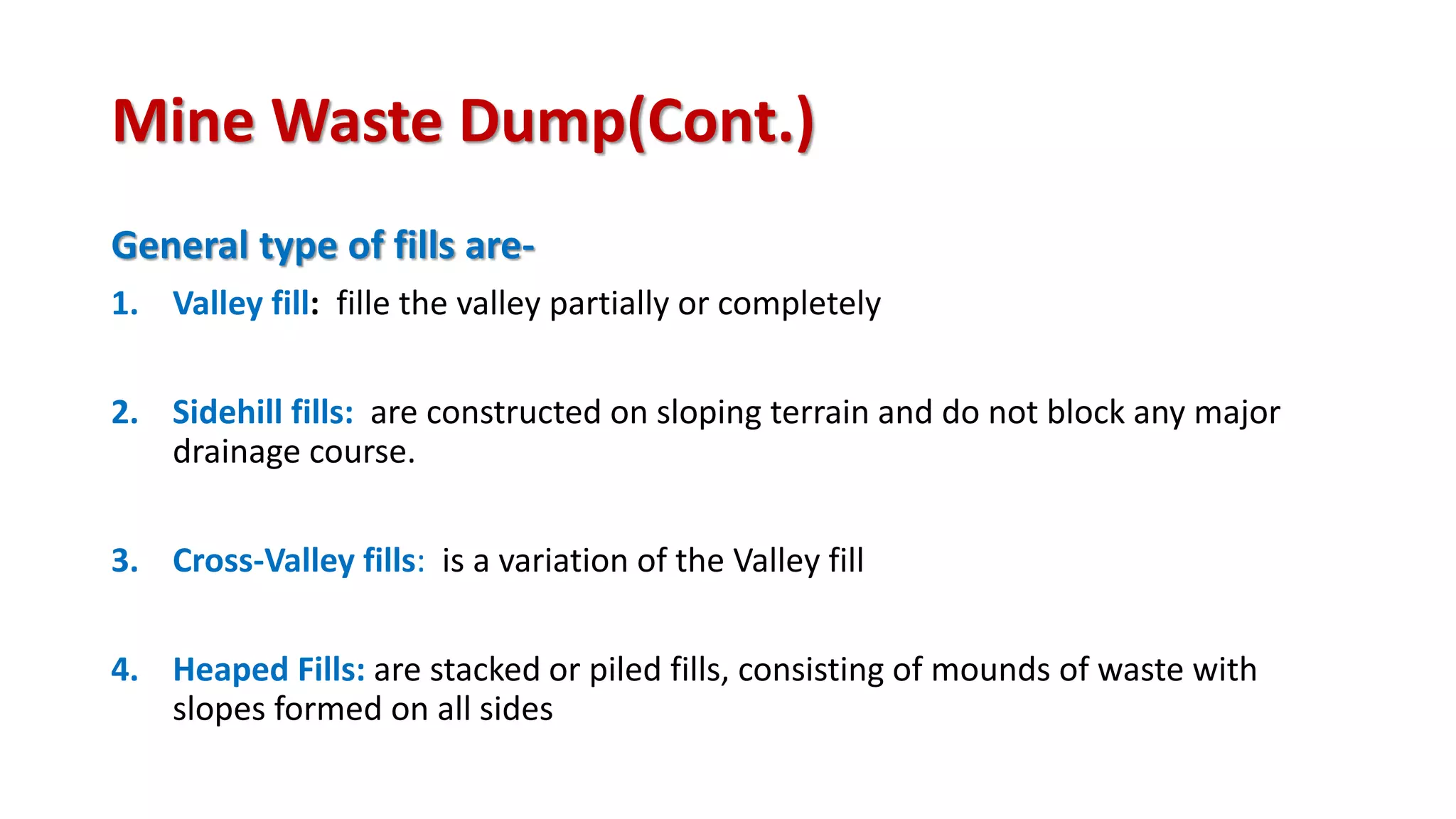 Mine waste dump | PPTX