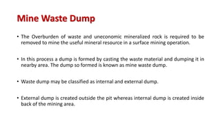 Mine waste dump | PPTX