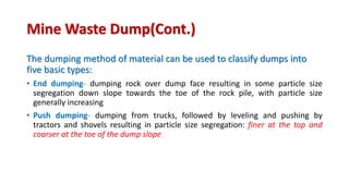 Mine waste dump | PPTX