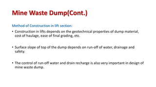 Mine waste dump | PPTX