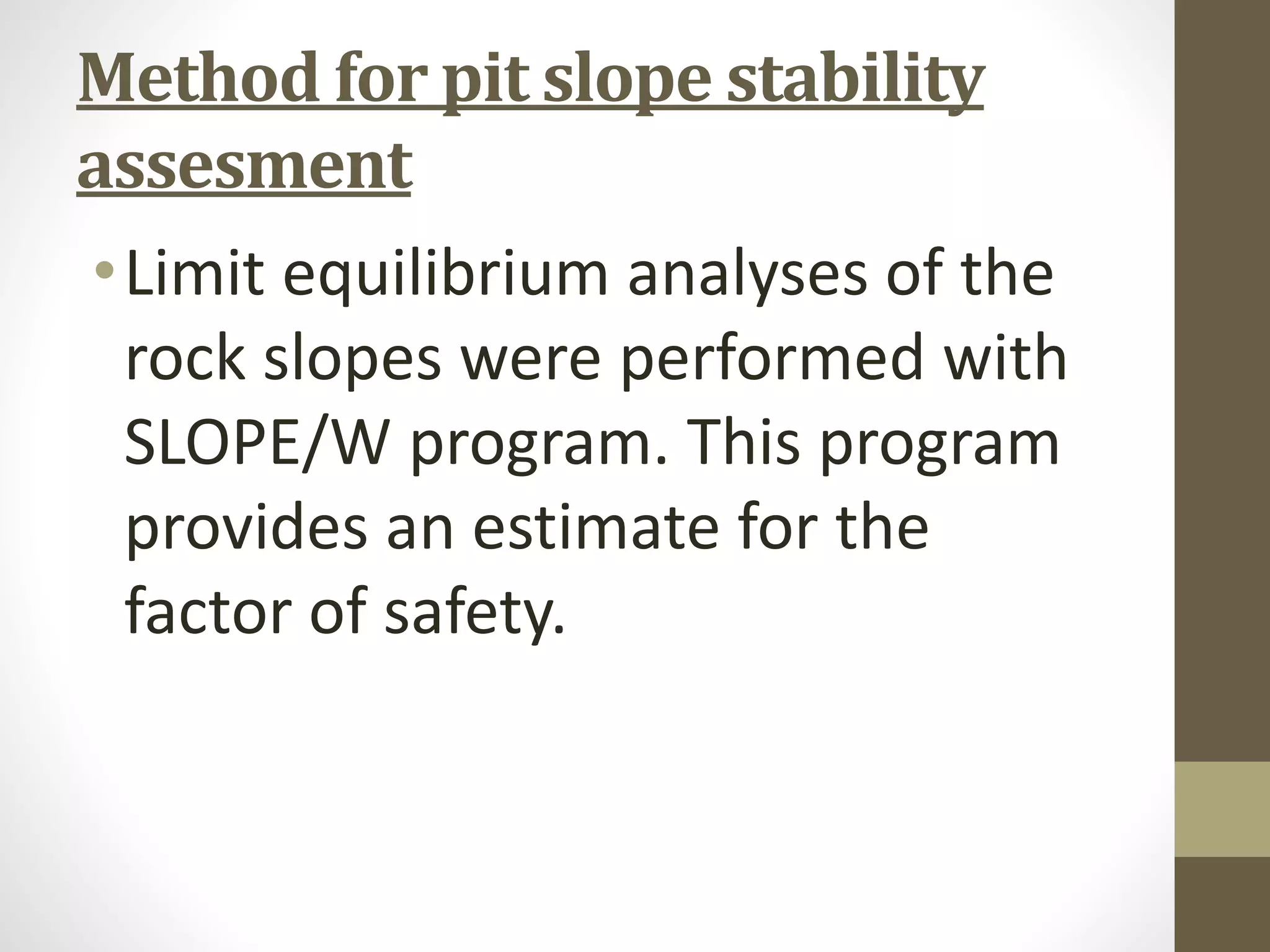 Mine water risk in open pit slope stability | PPTX
