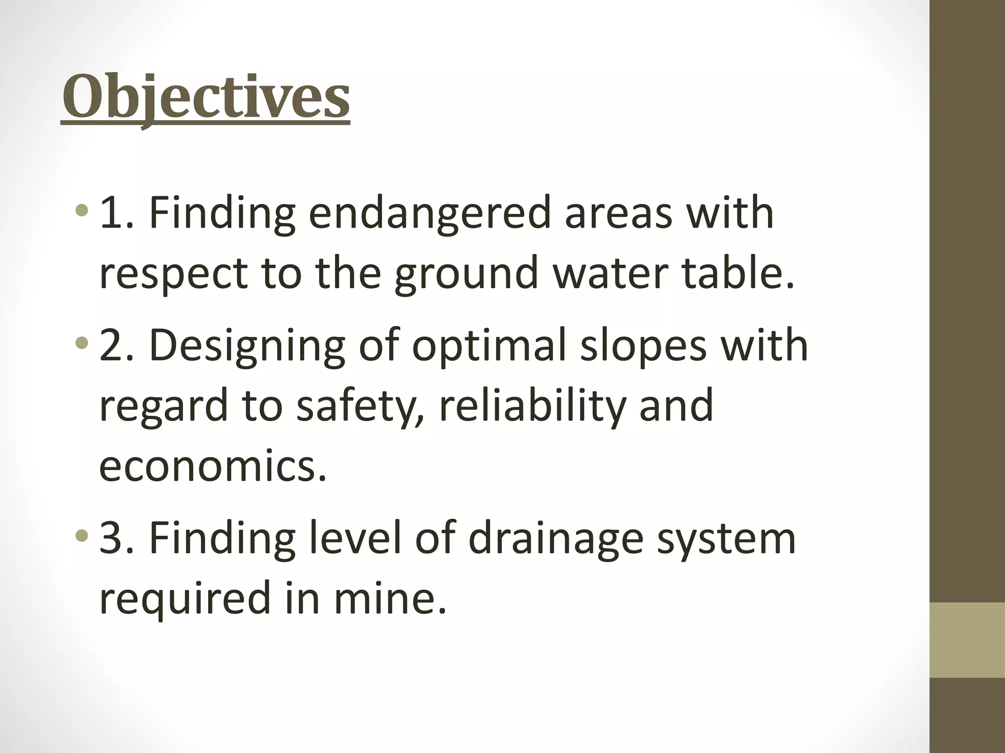 Mine water risk in open pit slope stability | PPTX