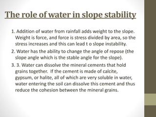 Mine water risk in open pit slope stability | PPTX