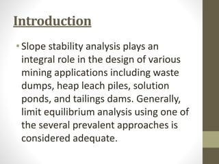 Mine water risk in open pit slope stability | PPTX