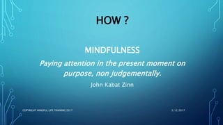 The research evidence for Mindfulness in the workplace: The ...