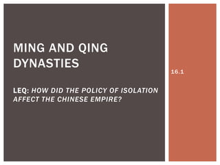 Ming and qing | PPT