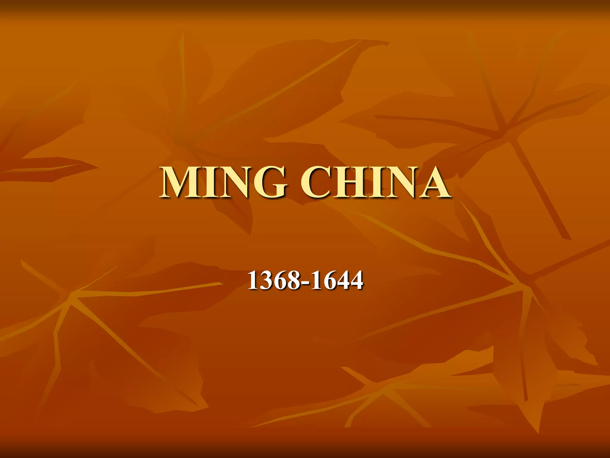 Ming China intro | PPTX