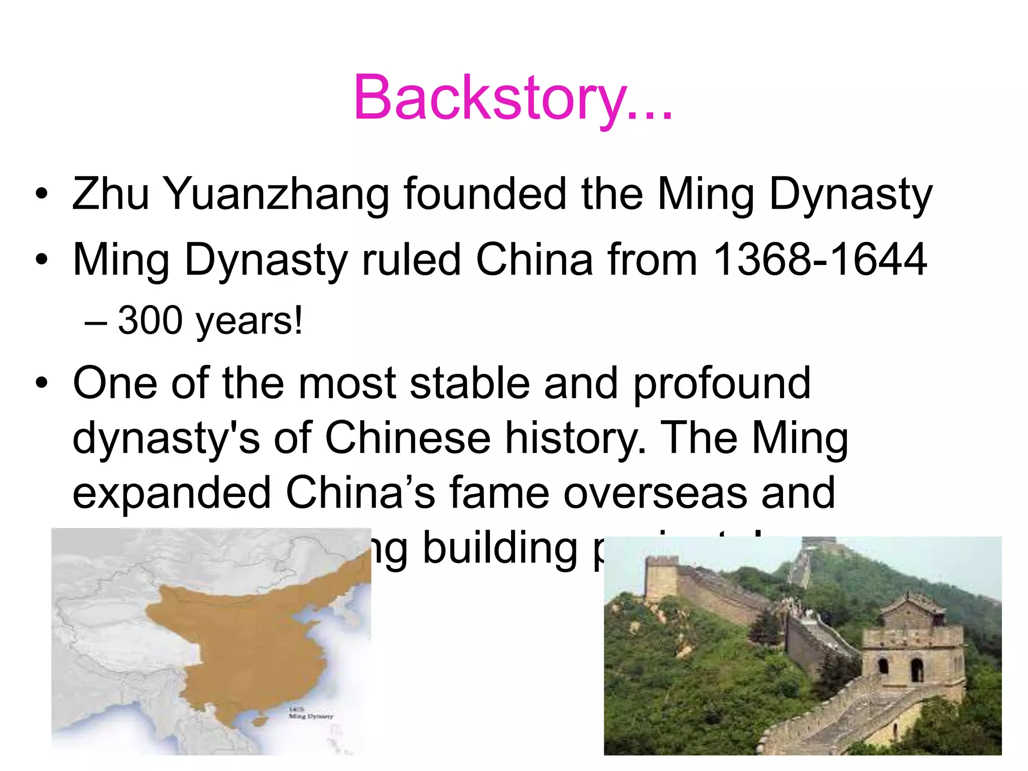 Ming dynasty with reading | PPT