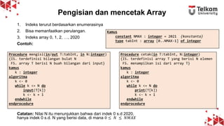 Minggu 09 - Array dan Tipe Bentukan.ppsx