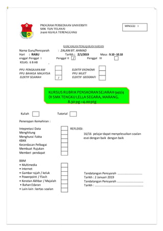Contoh eRPH Minggu 1 | PDF