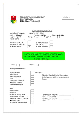 Contoh eRPH Minggu 1 | PDF