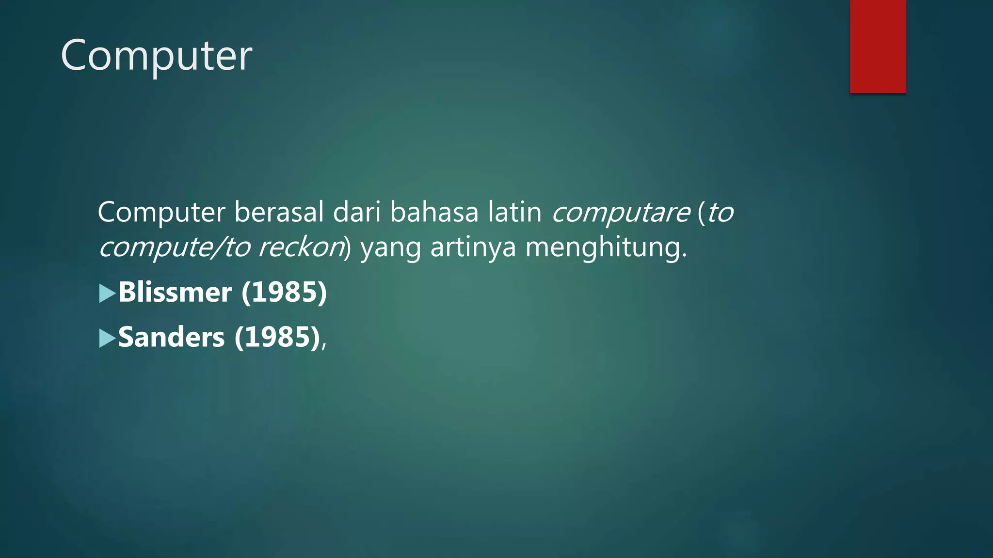 pengenalan komputer | PPTX