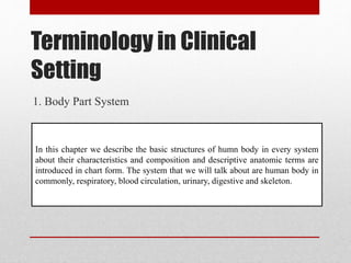 Minggu 1 (terminology in clinical setting) | PPT