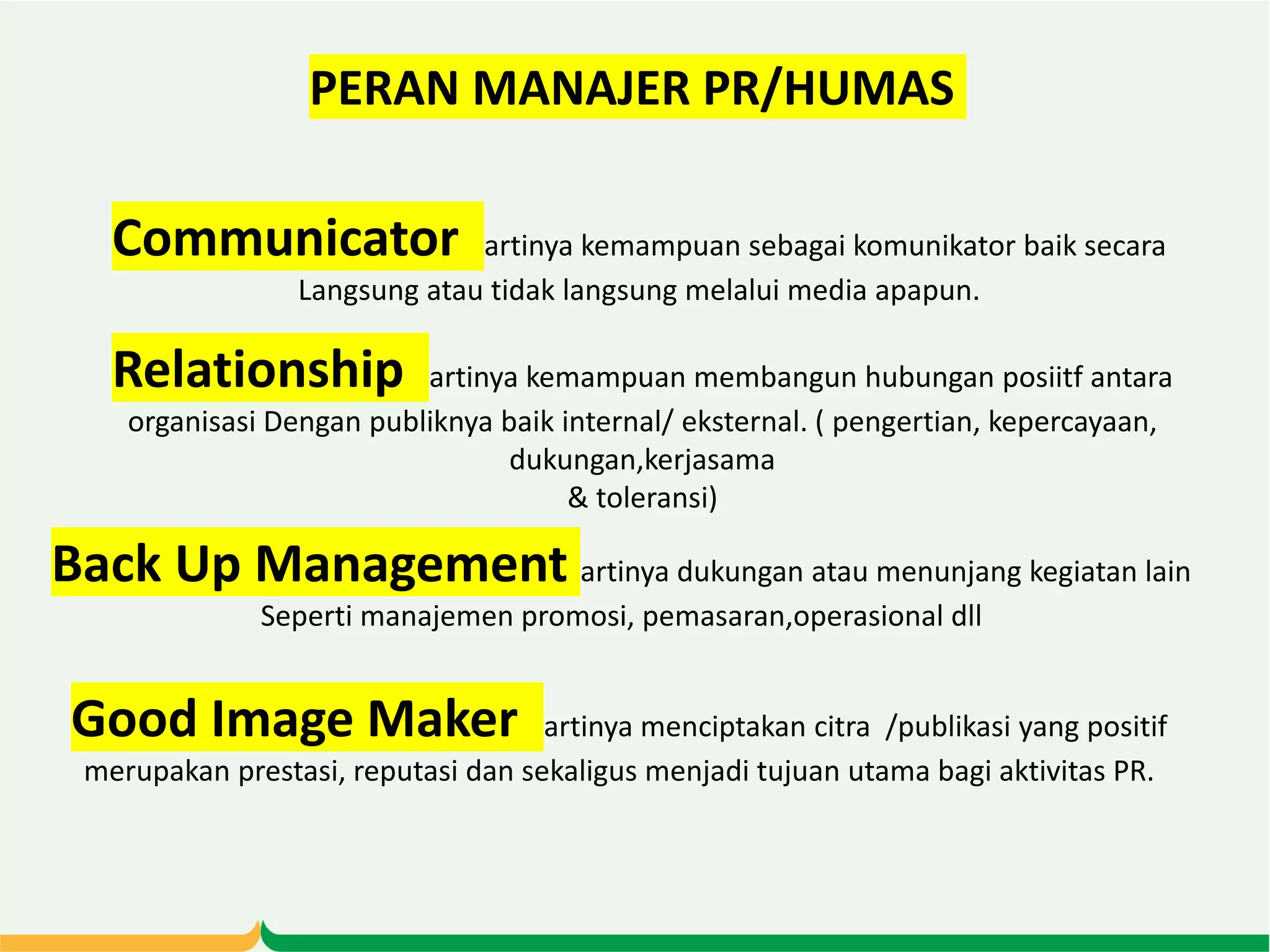 DASAR-DASAR MANAJEMEN PR | PPTX