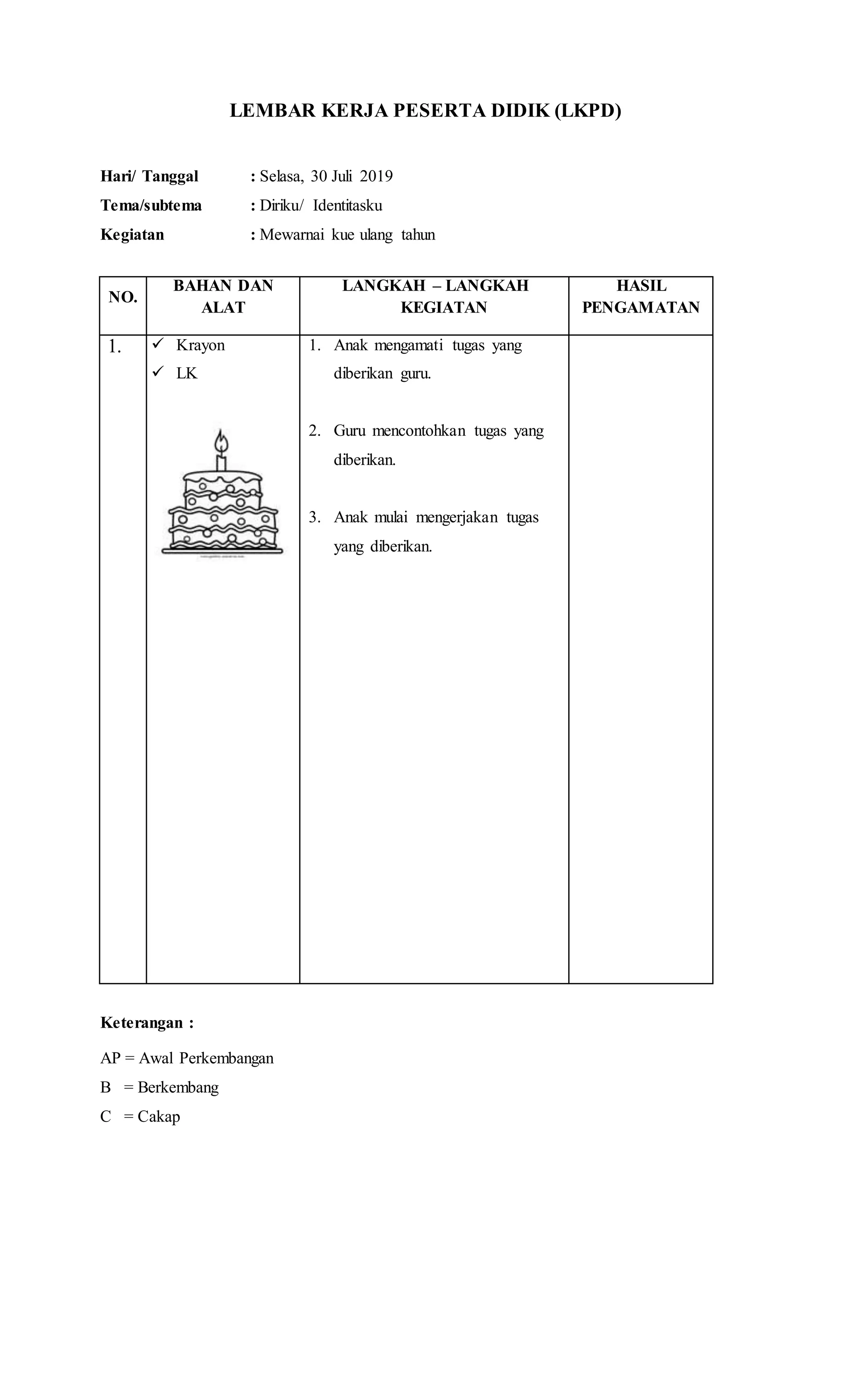 Minggu 2 diriku (identitas) | DOCX