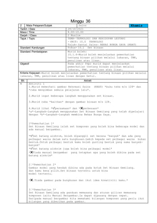 Minggu 36 pkpb 24 okt hingga 28 oktt 2021 ridzal | DOCX