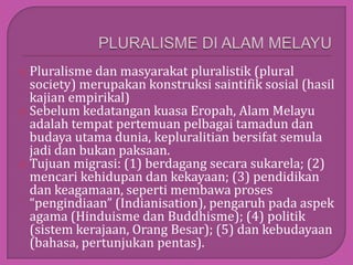 Pluraliti & Masyarakat Pluralistik di Malaysia | PPTX