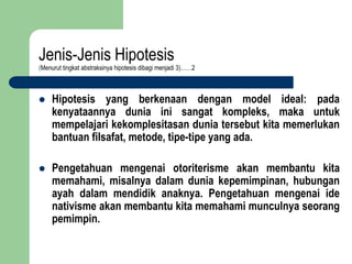 MINGGU4 hipotesis MANTAP JAYA SELALU.ppt