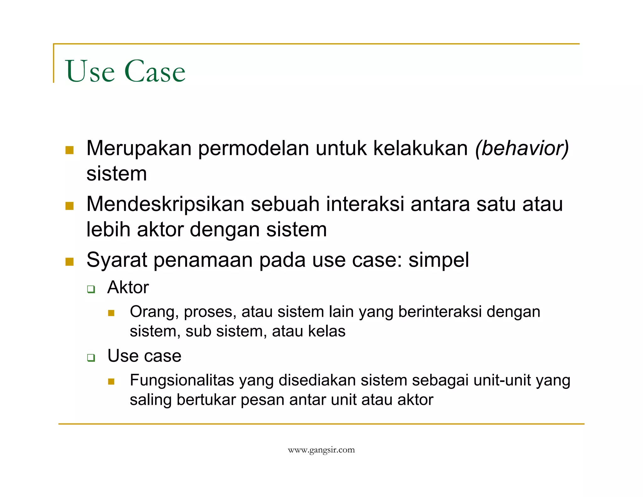 Use Case Class Object | PDF