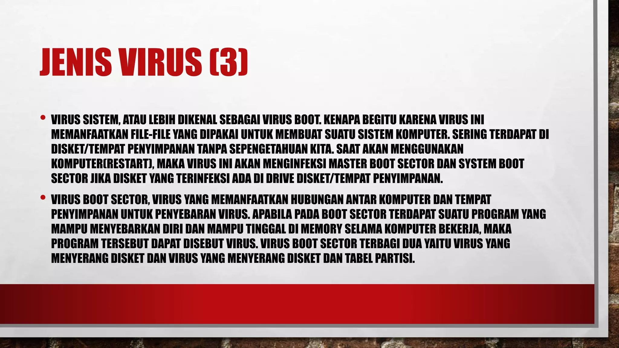 Jenis Virus Komputer | PPTX