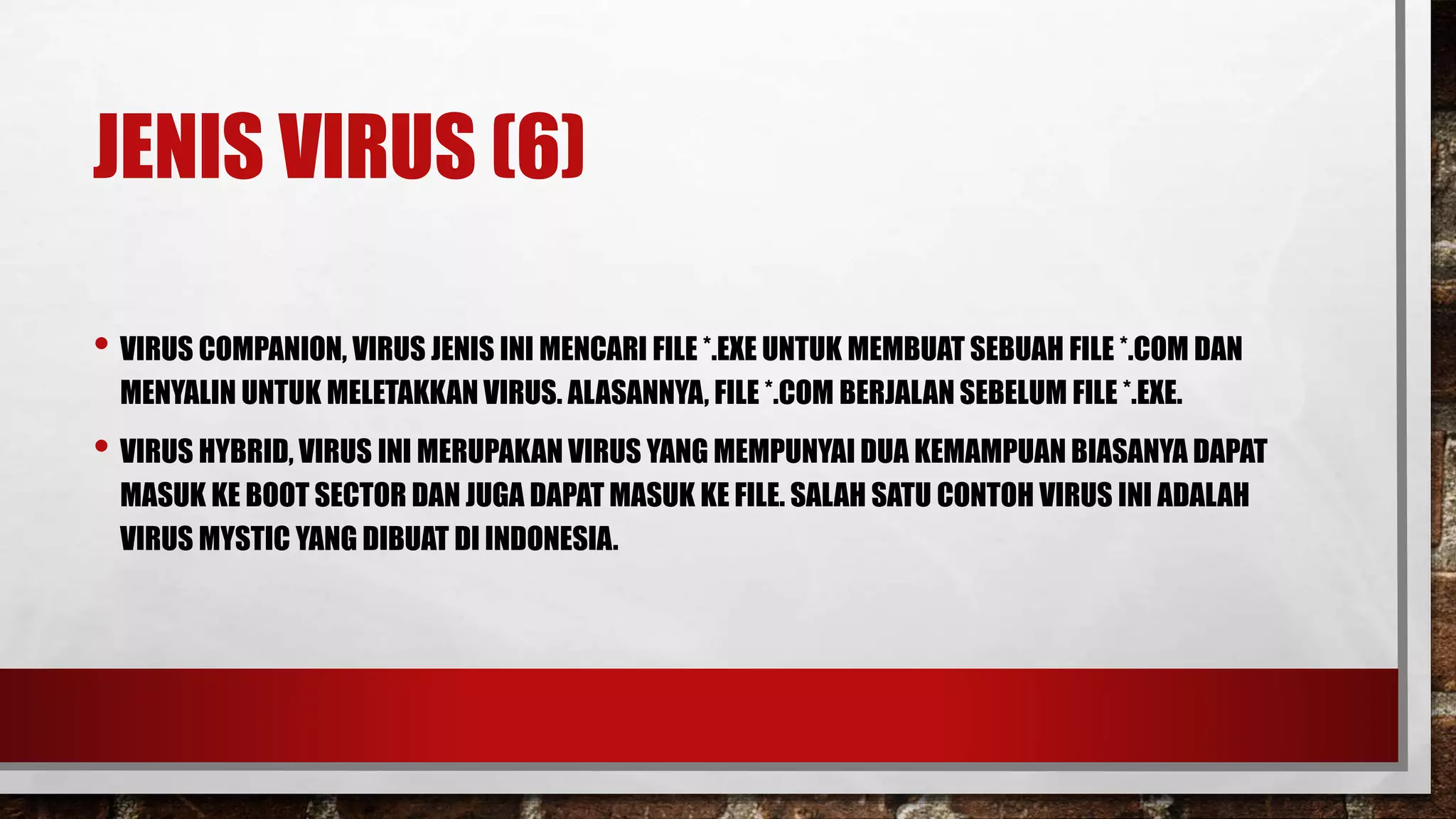 Jenis Virus Komputer | PPTX