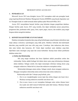 Mengisi Data Microsoft Access 2013 diperuntukan bagi yang baru mengenal ...