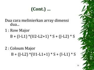 Perkuliahan ke 3 array | PPT