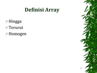 Perkuliahan ke 3 array | PDF
