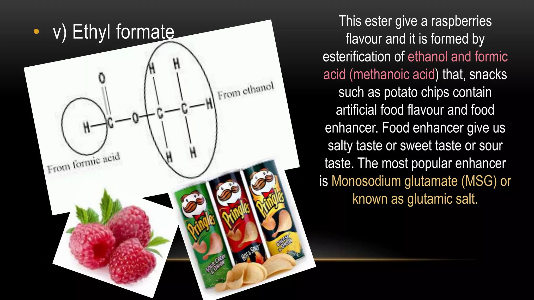 Examples of Ester in Food Flavouring by UNKNOWN ( Minggu Sains ...