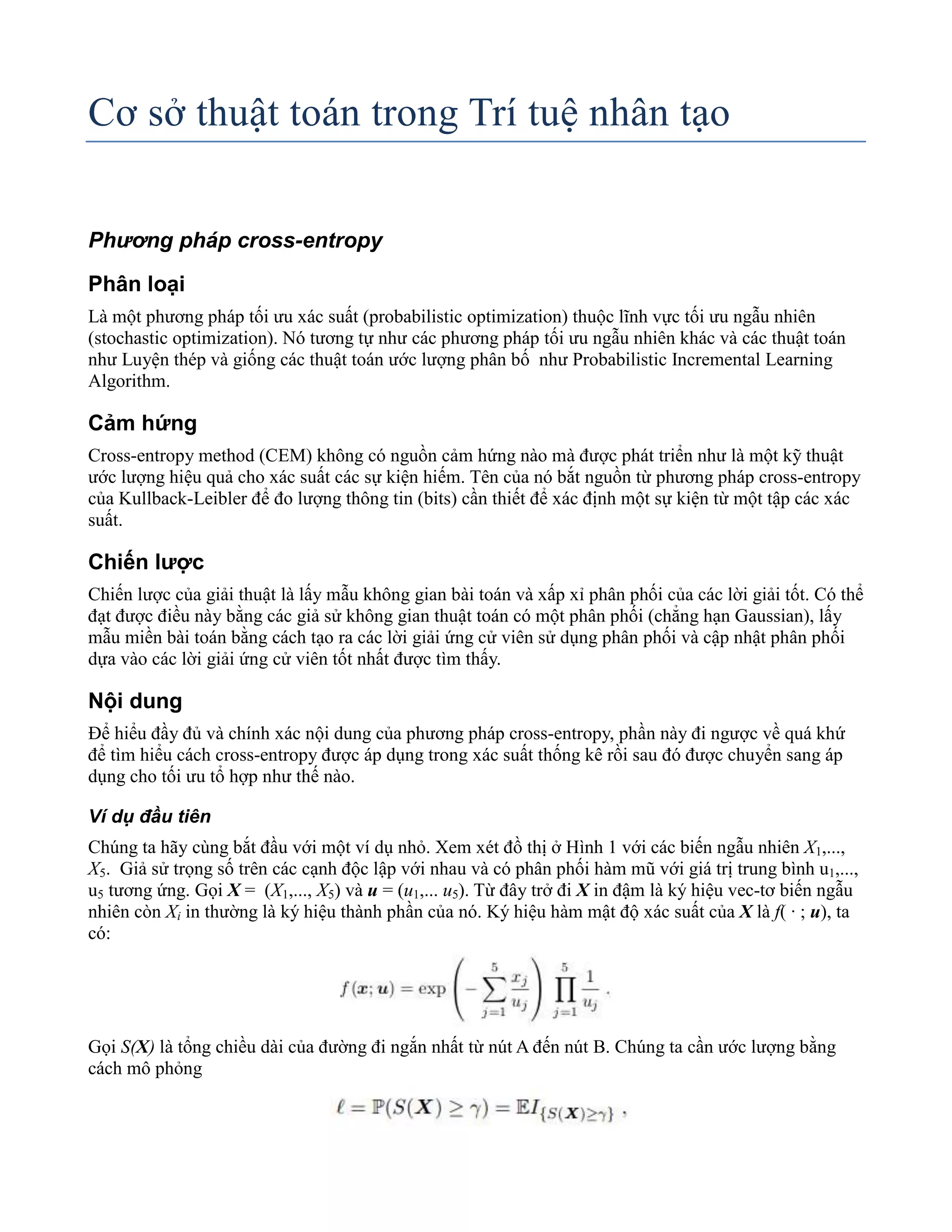 Cross-entropy method | DOCX
