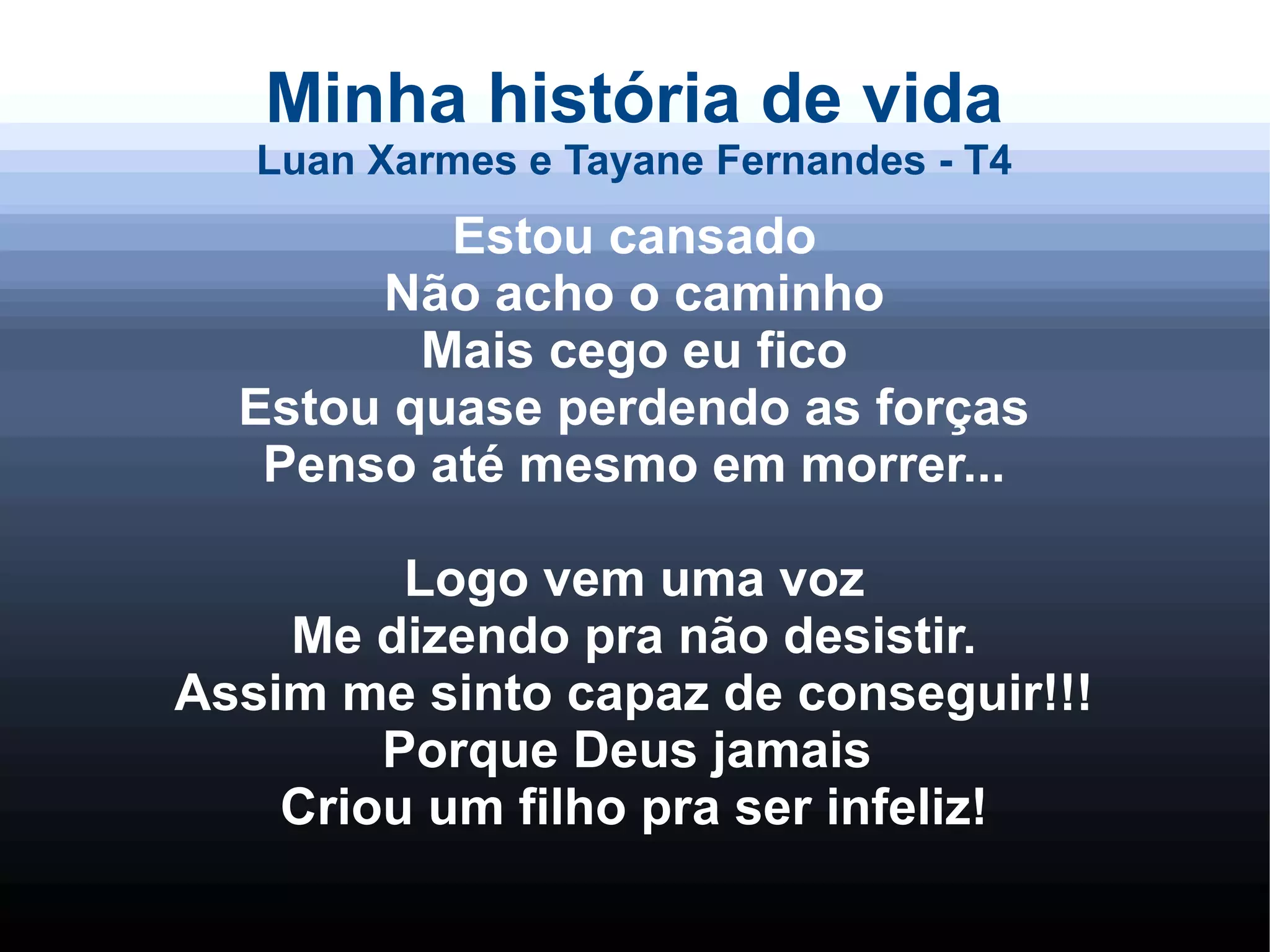 Resumo Da Minha História De Vida - FDPLEARN