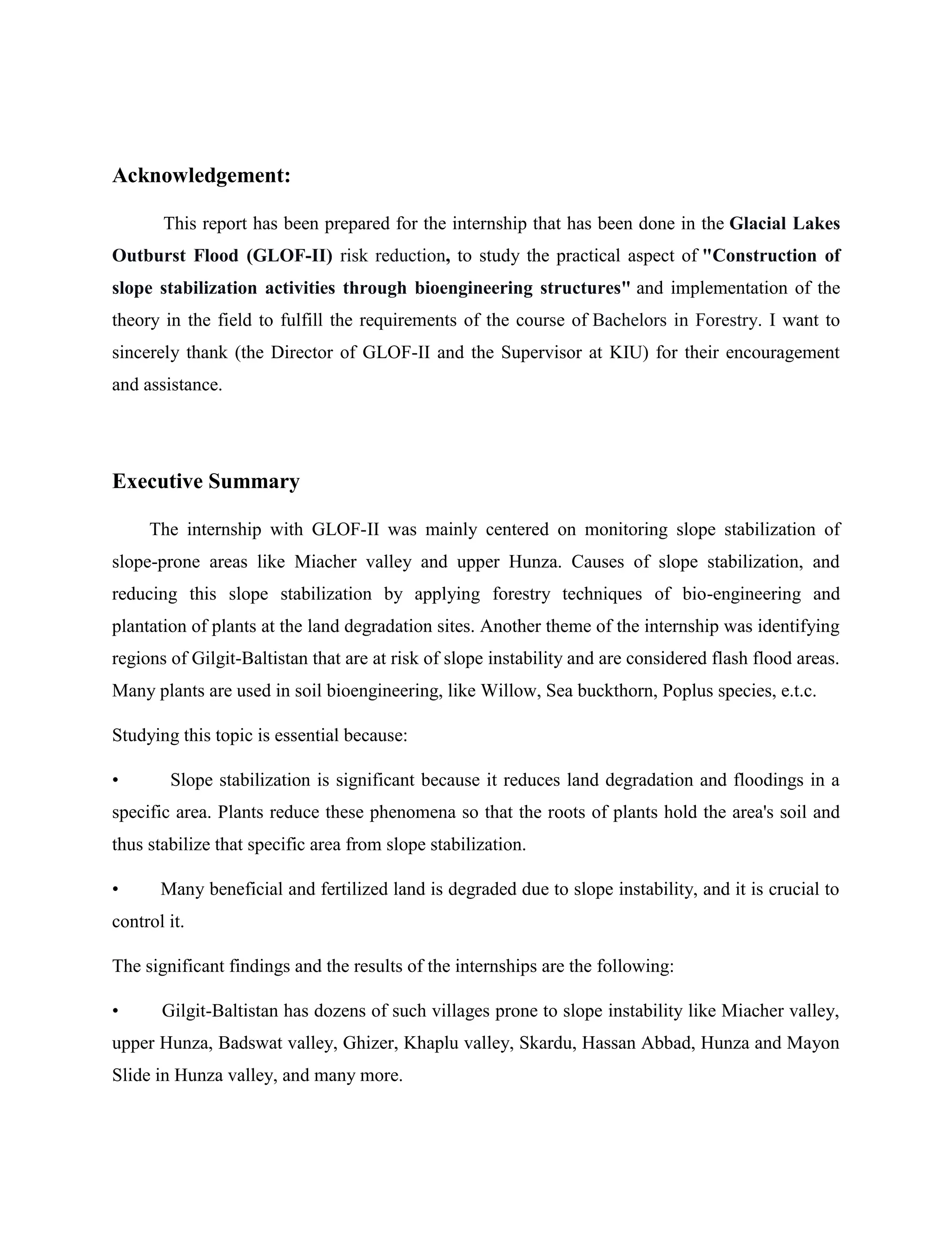 Slope Stabilisation through bio engineering (vegetation) case study in ...