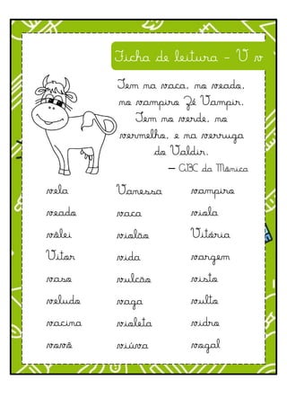 Dados Numeros - Cores - Letra Cursiva - Fforma para LEITURA PDF