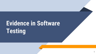 Evidence trong software testing | PDF