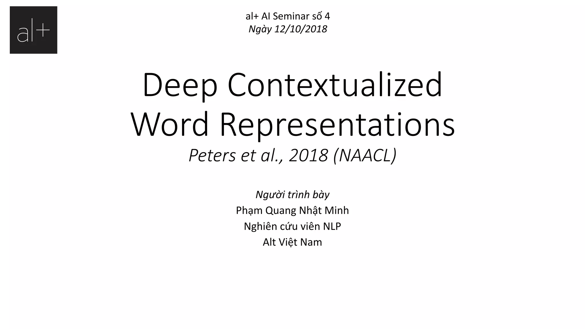 Deep Contexualized Representation | PDF