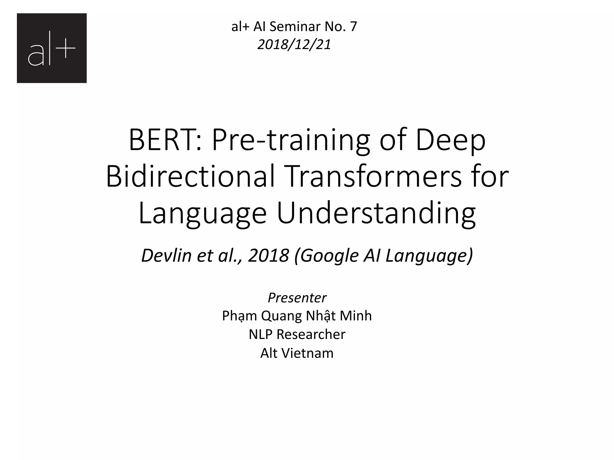BERT: Pre-training of Deep Bidirectional Transformers for Language Understanding | PDF